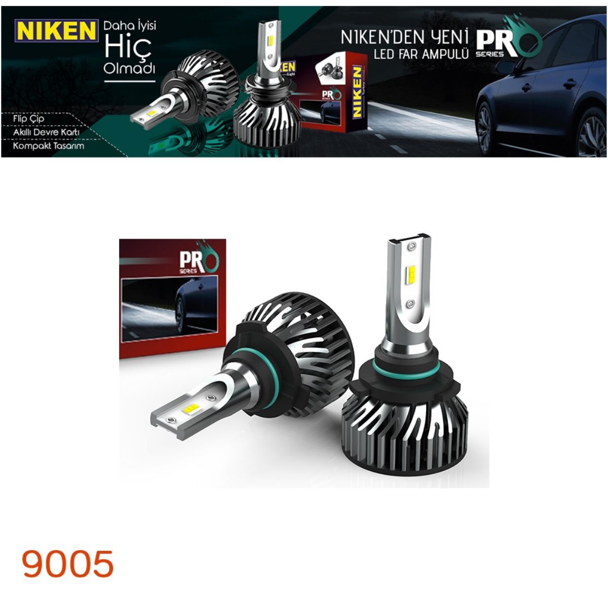 Xenon Ampul | Niken 9005-HB3 Led Xenon Pro Serisi 32W 3200 LM | 190-68-00076